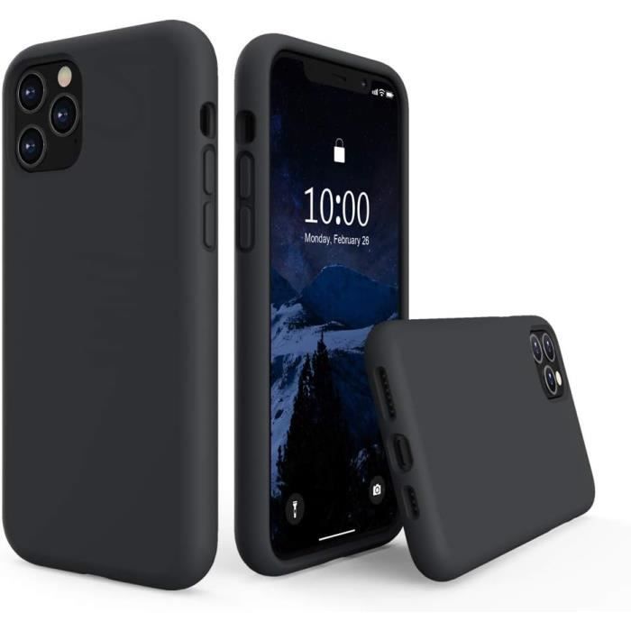 Coque Iphone 11 Pro Max, Silicone Liquide Case Avec Doux Microfibre ...