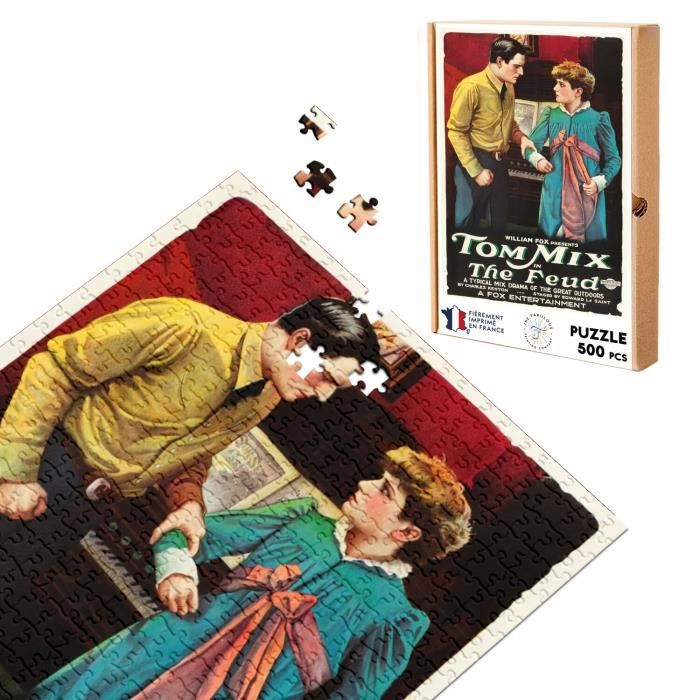 Puzzle Classique 500 pièces The Feud Tom Mix Vieille Affiche Anglaise ...