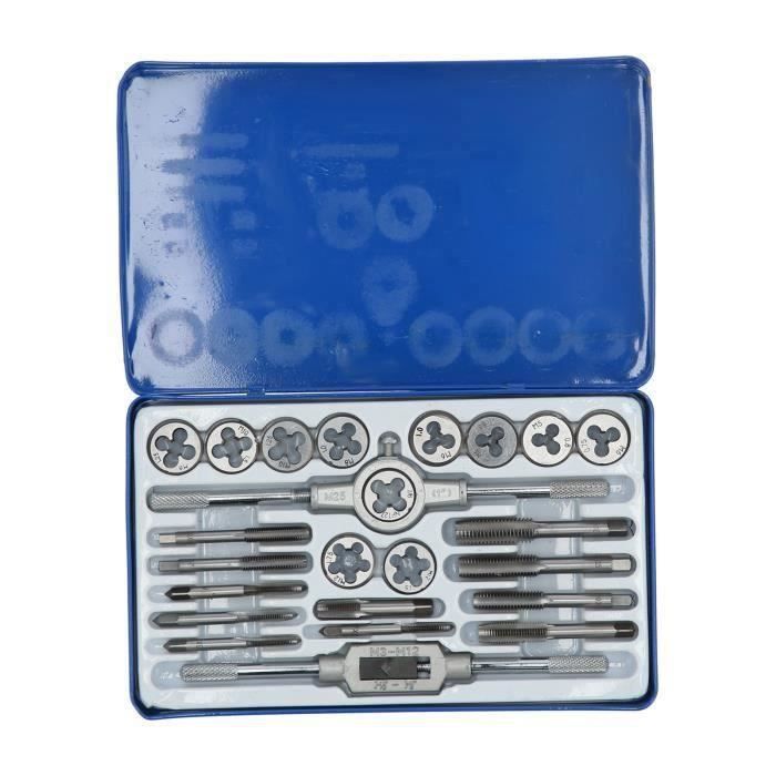 Kit de matrice de taraudage GOTOTOP - SKY - 11 tarauds et matrices - Acier allié - Clé fixe ...