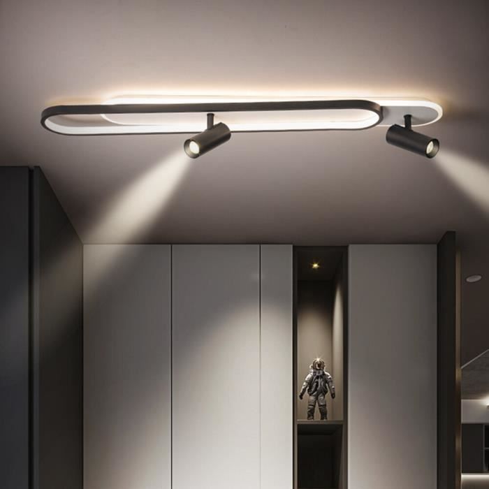 LED Plafonnier 100CM Pour Salon Projecteur Pivotant À 360 Angles, Lampe ...
