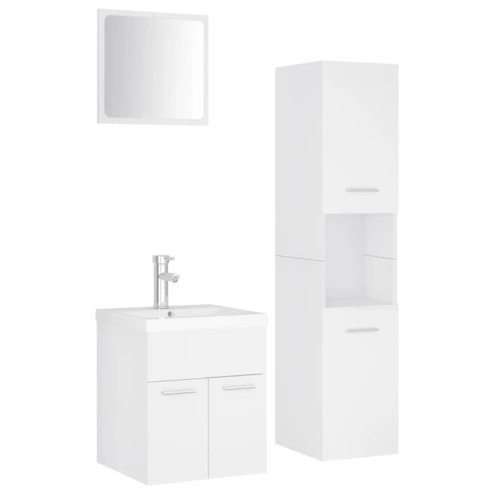 STAR®5522 Ensemble de meubles de salle de bain Blanc - Cdiscount Maison