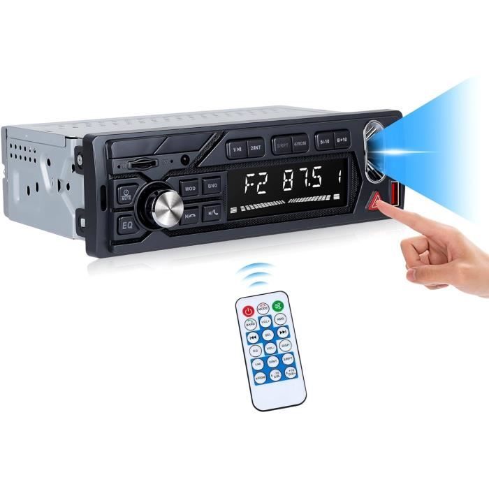 Autoradio Bluetooth,1 Din Radio Voiture Récepteur Avec Lecteur Mp3 Wma Fm Télécommande, Deux Usb ...