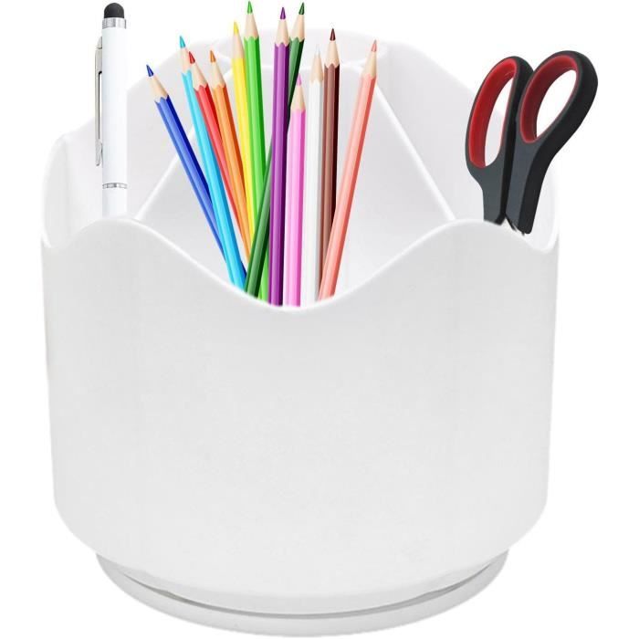 Cypreason Porte-stylo rotatif Pot à crayons rotatif bureau rotatif pour ...