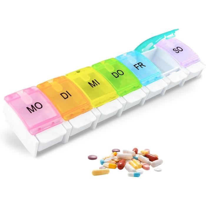Pilulier Semainier 7 Jours, Pilulier Semainier Matin et Soir, Petit Pilluliers Medicaments ...