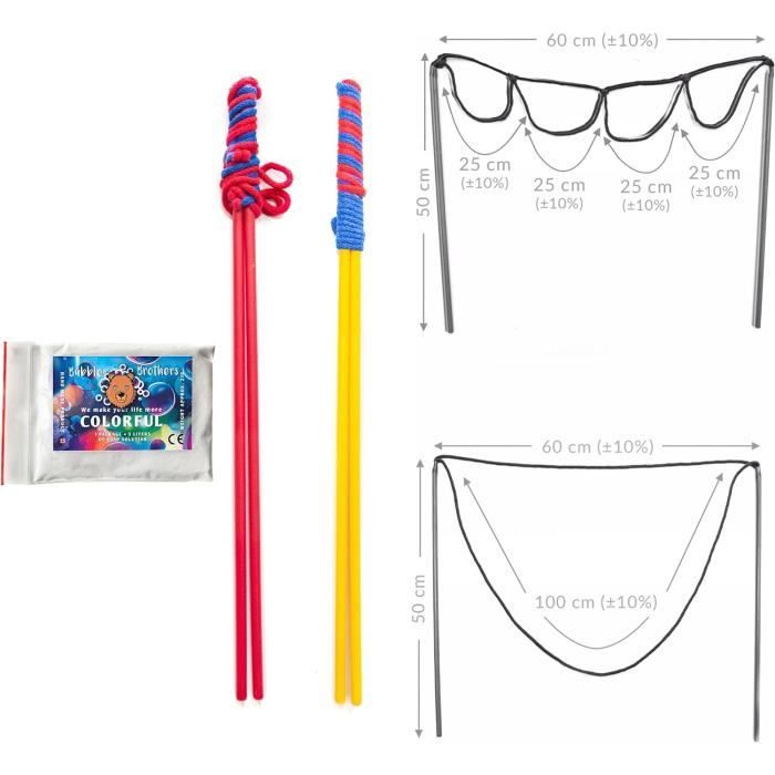 Bubble Brothers Lot de 3 bâtonnets de Savon géants et 25 litres de ...