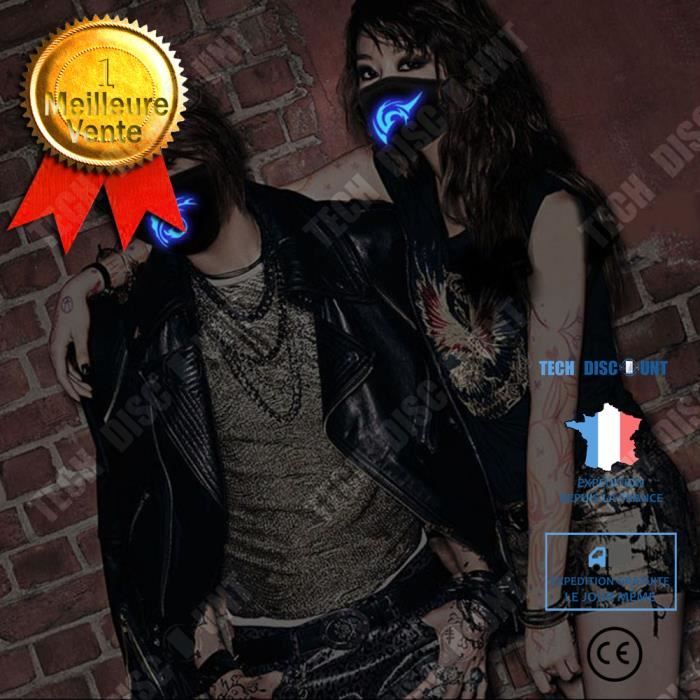 Masque de nuit fluorescent pour hommes et femmes - TECH DISCOUNT - TD® - Noir - Charbon actif ...