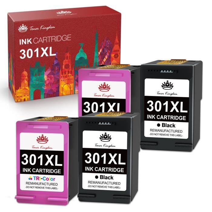 TONER KINGDOM 4 Cartouche d'encre Compatible pour HP 301 XL HP 301XL HP ...