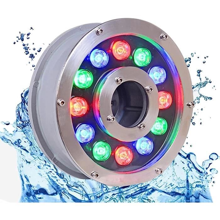 Lumière Led Submersible - 12V-24V Spot Encastrable Exterieur, Ip68 Étanche Spot, Changement De ...