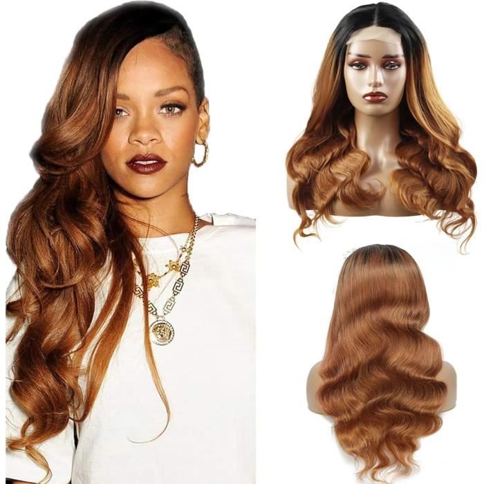 Lace Front Wigs Humain Hair Brun Wig Body Wave Perruque Femme Naturelle ...