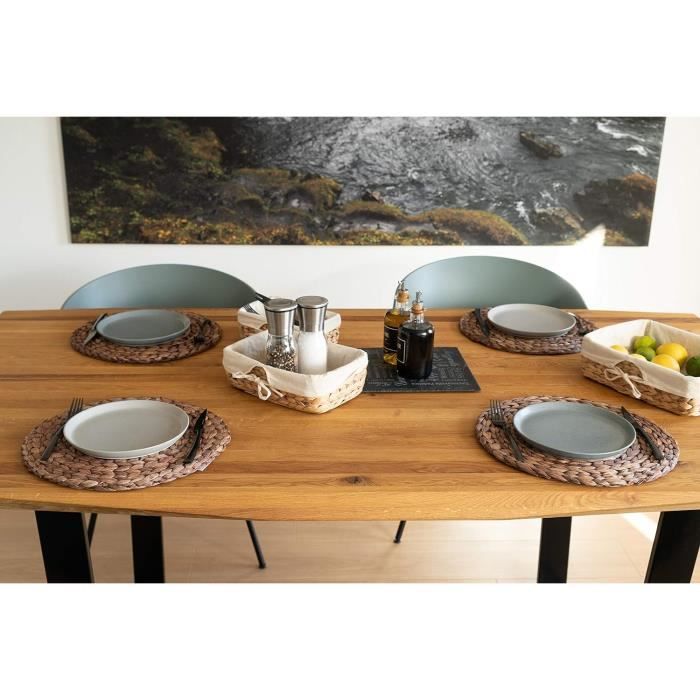 Set De Table En Jonc De Mer (Jacinthe D‘Eau Tressée) - 35 Cm - Lavable ...