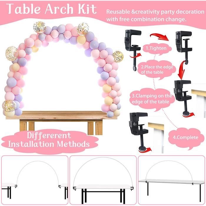 Arche De Ballon,Kit D'Arche De Ballon,Support De Ballon De Table ...