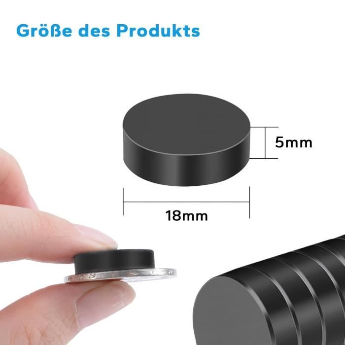 30 Pièces Petit Aimant Rond Aimant Puissant Ferrite Aimants Mini Magnet ...