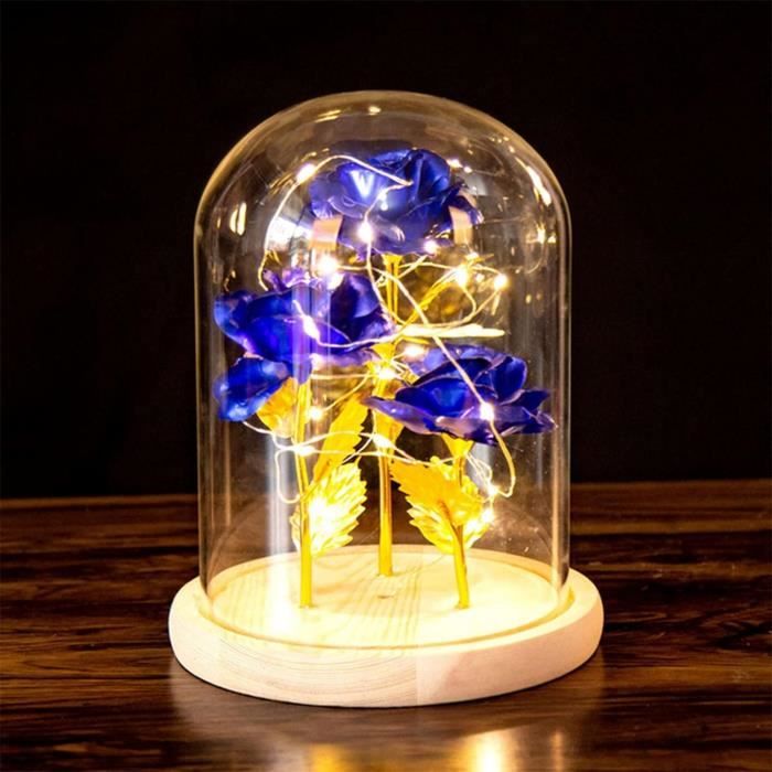 Rose Eternelle Bleu Fleur Rose Eternelle Cadeau Unique Décoration ...