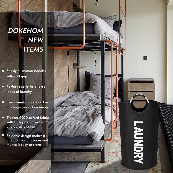 PRESOMA 90L Paniers à linge, Pliable Sac à linge, Pliage Grande ...