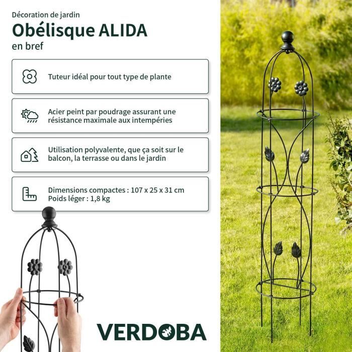VERDOBA Treillis Plante grimpante Exterieur - Tuteur Plante grimpante ...