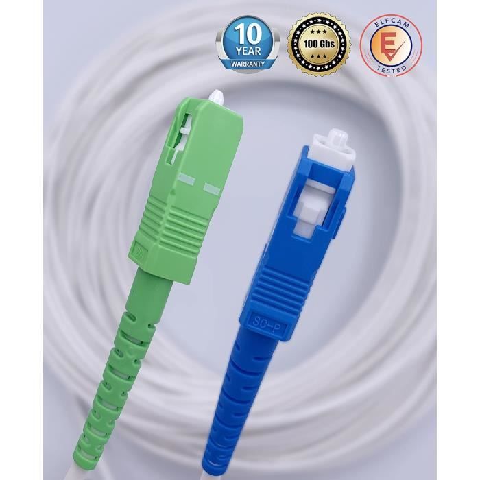 Câble-Rallonge Fibre Optique Sc-Apc À Sc-Upc (Jarretière Optique Pour ...