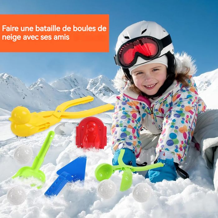 A Moule à boules de neige Pelle et moule à neige enfant 7 Pcs Matériau ...