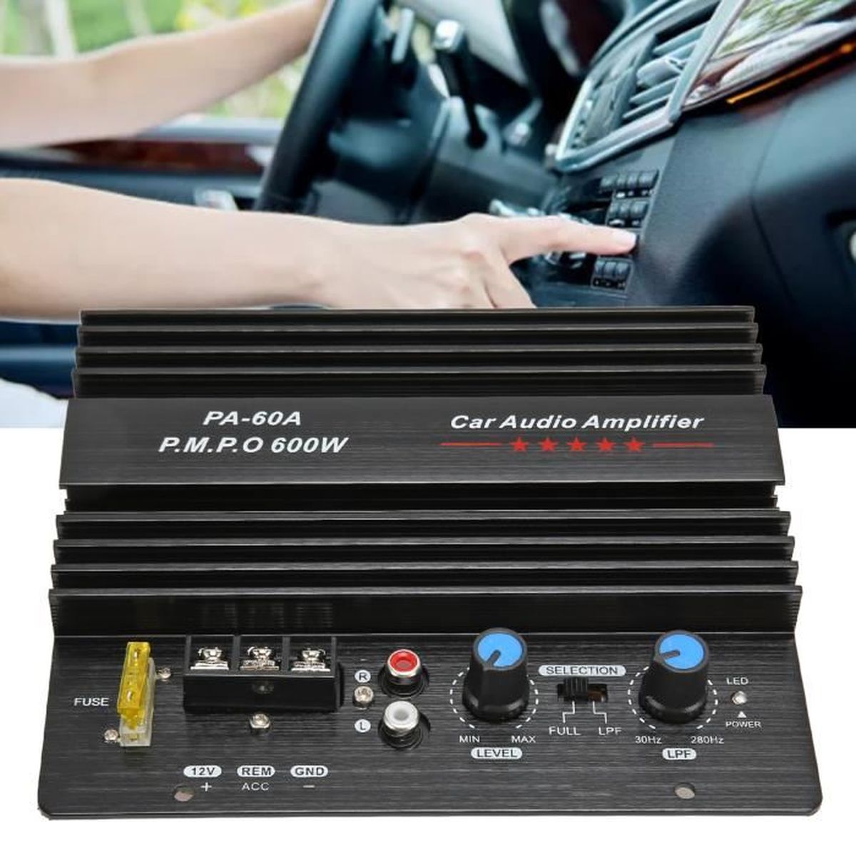 LIX-Carte d'amplificateur de puissance pour voiture 12V 600W High Power ...