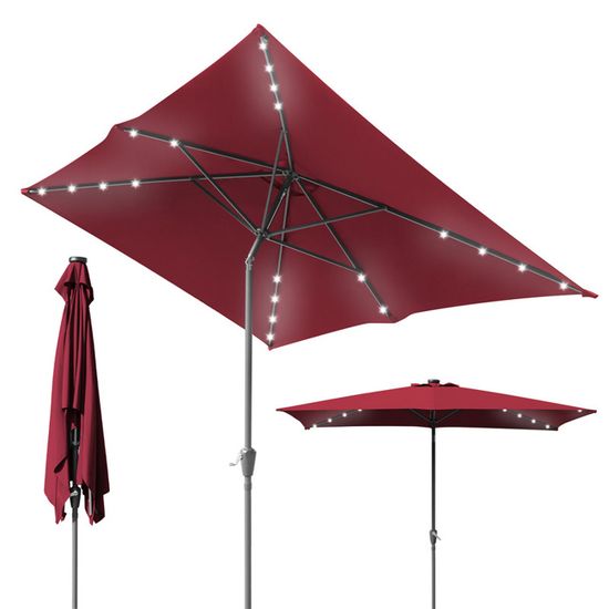 Lospitch Parasol rectangulaire 210x140 cm, UV30+, pour balcon, terrasse ...