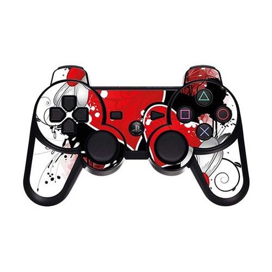 Skin Stickers pour sony PS3 controller (Sticker : Coeurs avec fleurs ...