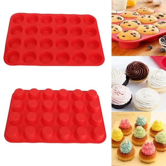 24 Rayons Silicone Gâteau Moule Cookies Muffin Bonbon Biscuit Cuisine ...