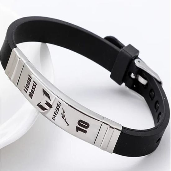 Bracelet Leo MESSI Cuir et Acier - Achat / Vente bracelet - gourmette ...
