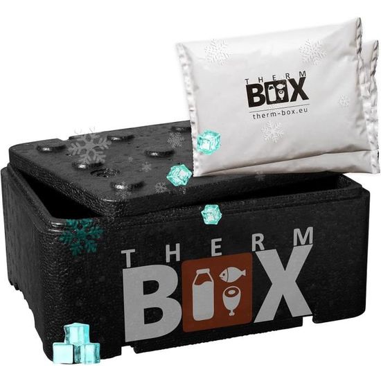 THERM BOX Grande boîte en polystyrène professionnelle avec bloc ...