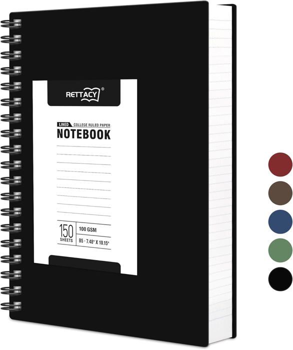 B5 Bloc-Notes À Spirales,300 Feuilles/150 Pages Pour Écrire,Papier ...