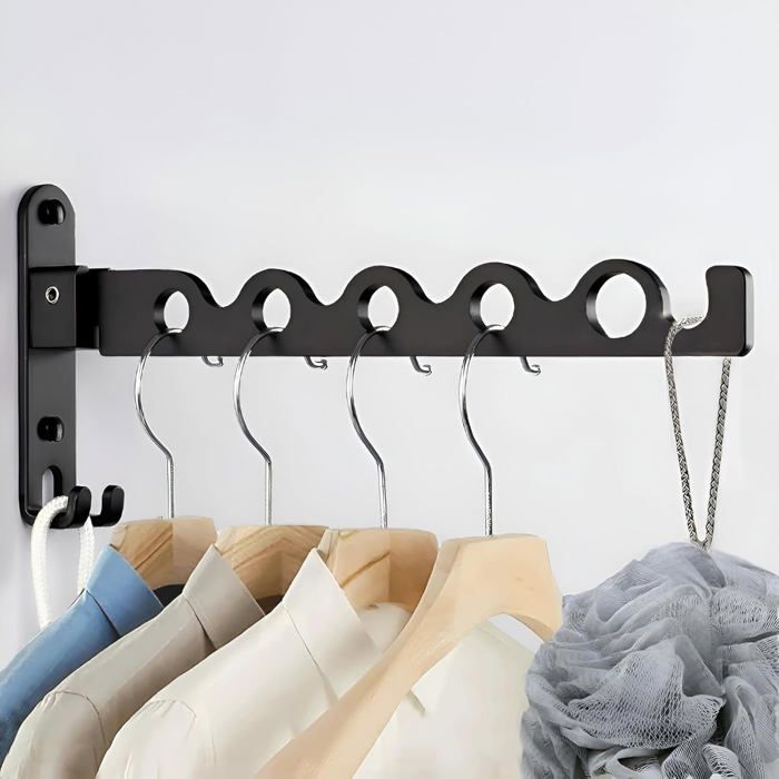 Étendoir Mural,Cintre Mural Support de Séchage Pliable Crochet Cintre ...