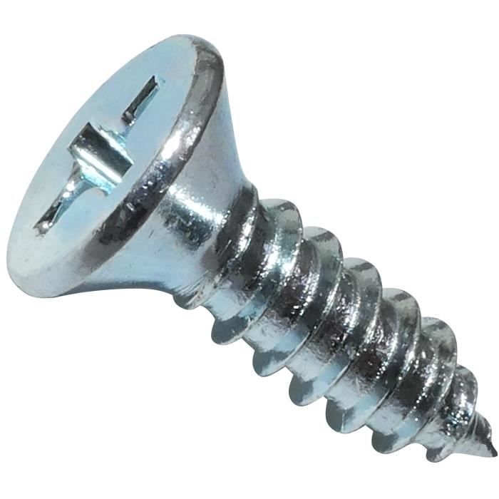 AERZETIX - Lot de 100 - Vis autotaraudeuse - tête fraisée à empreinte Cruciforme - 3.9x13mm - en ...