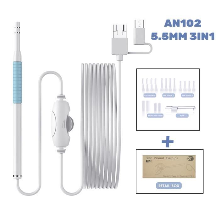 AN102 5.5 mm de papier-papier - Caméra endoscopique 3 en 1 pour ...