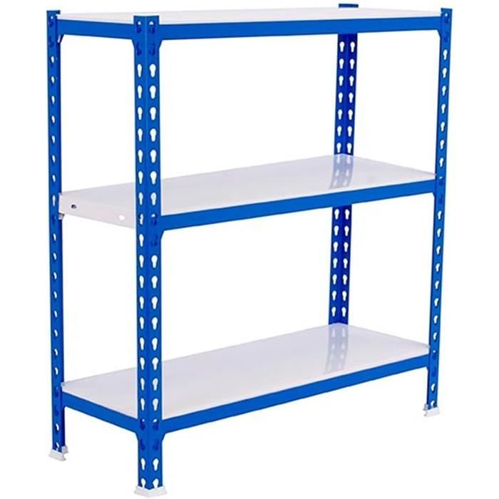 Etagère Métallique Sans Vis Kit Simonclick Mini 3-300 900 Bleu-Blanc[n804] - Cdiscount Maison