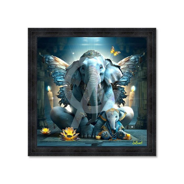 Tableaux, toiles et plaques décoratives - Binet - Cadre en bois avec ...