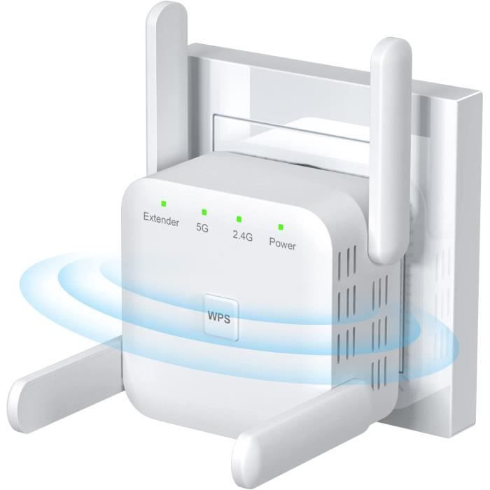 Répéteur WiFi Amplificateur Wi-FI Répéteur Dual Band 5GHz-2.4GHz ...