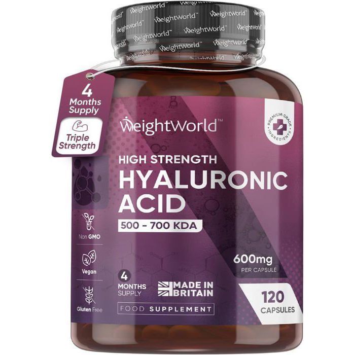 Gélules Acide Hyaluronique Pur Dosage Élevé 300 mg Haute ...