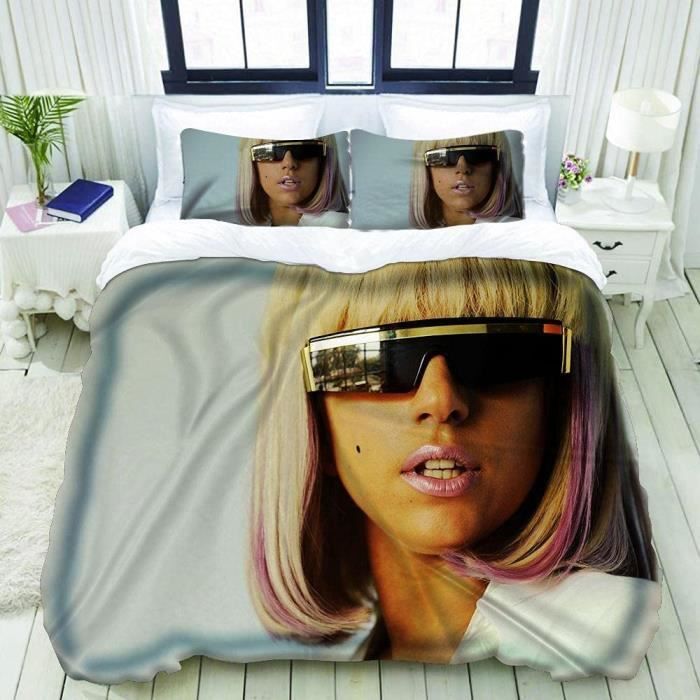 Housse de couette - Lady Gaga - 240x260cm - Motifs jacquard ...