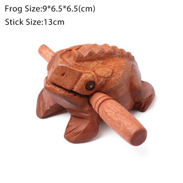 Statue deco,Bloc en bois argent grenouille Percussion, Instrument ...