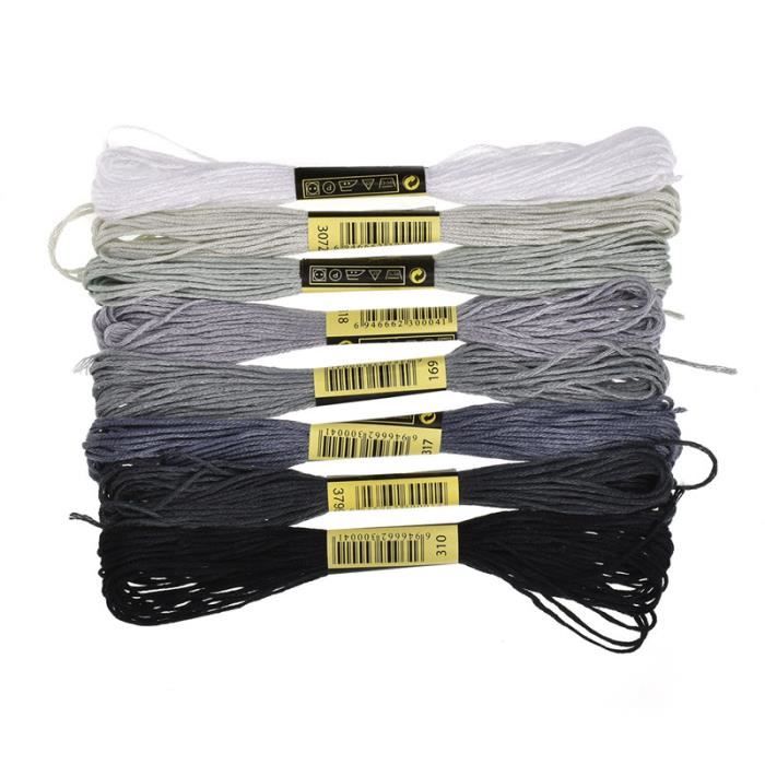 Fil a broder,Lot de fils de broderie de couleur similaire, écheveaux de ...