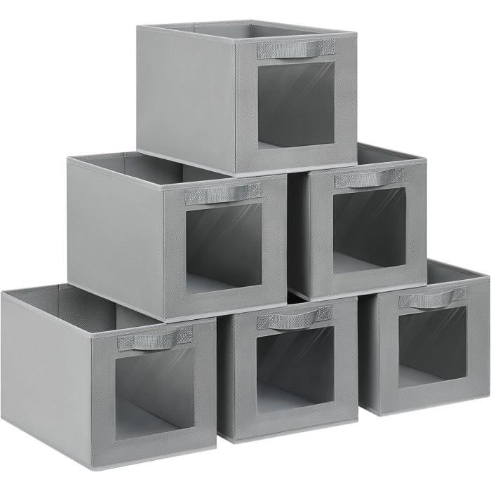 Boite Rangement, 6 Pièces Panier Cube De Rangement Pliables Avec ...