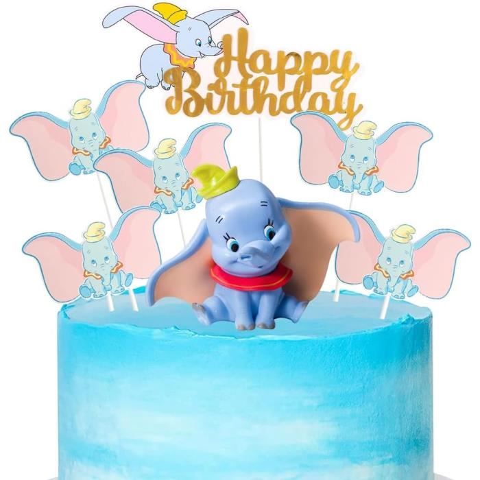 Dumbo Cake Toppers, 7 Pièces Happy Birthday Topper Mini Figurine ...
