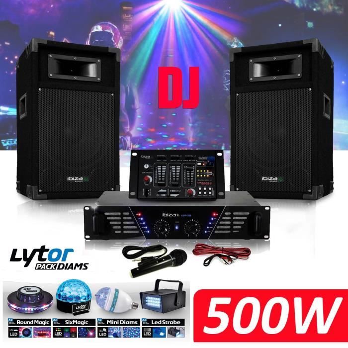DJ-300 Pack sonorisation complet avec Enceintes Table de mixage ...