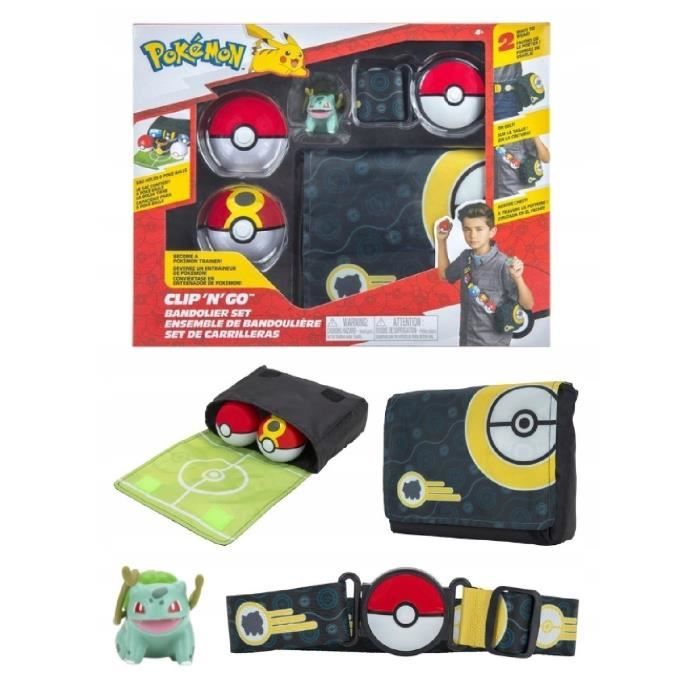 Pokemon PKW0229 Pokemon Bandolier Clip N Go Set 2 x Poke Ball Bulbasaur ...