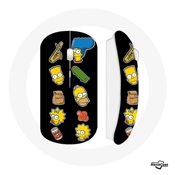 Souris Sans Fil - Les Simpson - Autocollants - Noir - USB Wifi ...