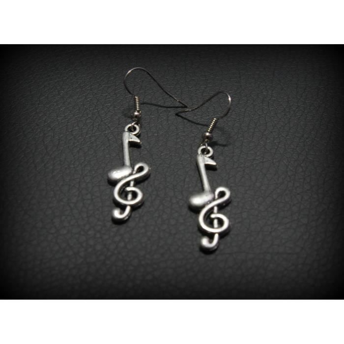 Bijou boucles d'oreilles, breloque, note musique clef de sol 1. idée ...