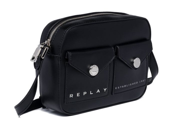 REPLAY Crossover Bag Black [151342] - sac à épaule bandoulière sacoche ...