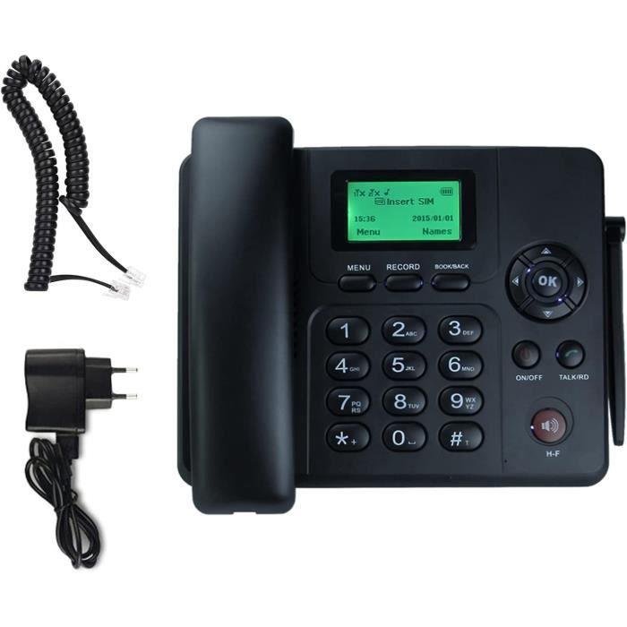 Schiuma Téléphone Fixe Sans Fil - Carte Sim Gsm - Téléphone De Bureau ...