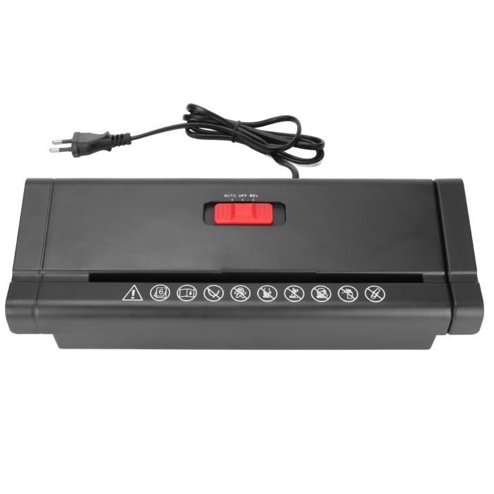 Sonew Destructeur domestique Déchiqueteuse de papier 6 feuilles ...