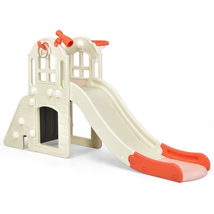 EAMADE Toboggan Enfants 6 en 1 Panier de Basket Escalade Tunnel Lancer ...