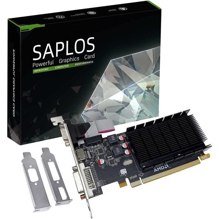 SAPLOS Radeon HD 5450 Carte Graphique, 2Go GD3 64-bit, Low Profile ...