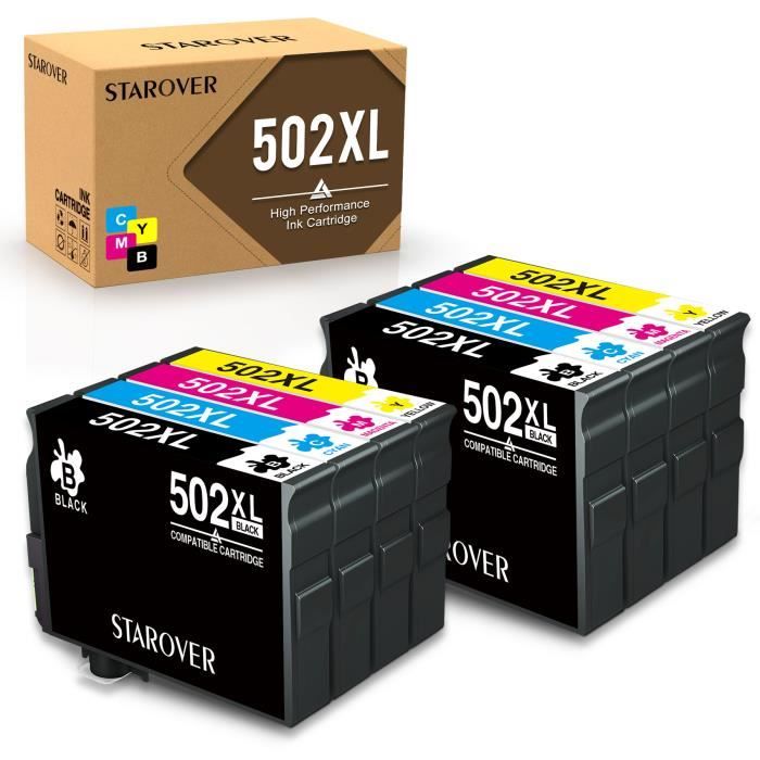 Cartouches Epson 502 502XL 502 xl compatible avec Epson Expression Home XP-5100 XP-5105 XP-5115 ...